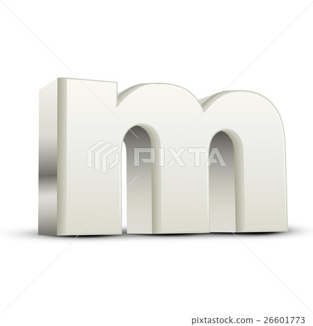 lowercase white letter M - Stock Illustration [26601773] - PIXTA