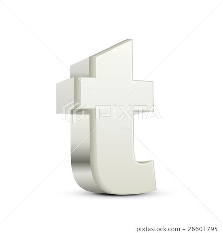 lowercase white letter T - Stock Illustration [26601795] - PIXTA