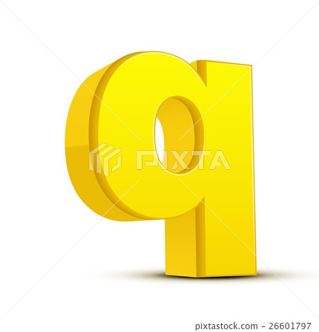 lowercase yellow letter Q - Stock Illustration [26601797] - PIXTA