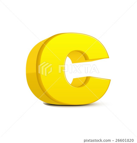 lowercase yellow letter C - Stock Illustration [26601820] - PIXTA