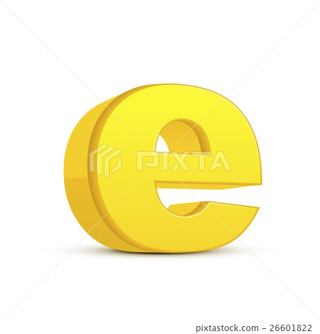lowercase yellow letter E - Stock Illustration [26601822] - PIXTA