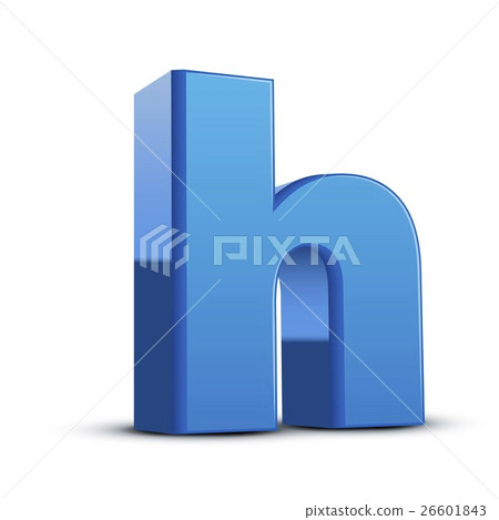 lowercase blue letter H - Stock Illustration [26601843] - PIXTA