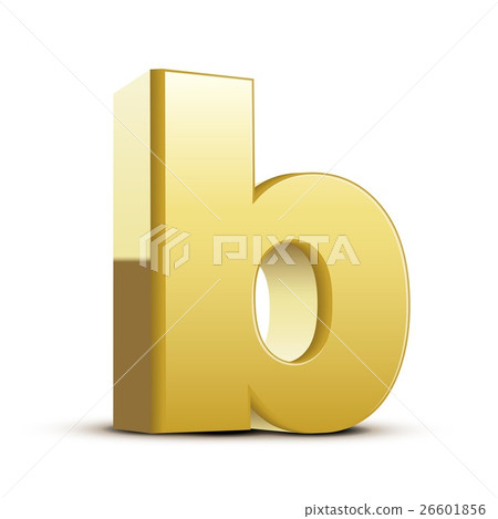 lowercase bronze letter B - Stock Illustration [26601856] - PIXTA