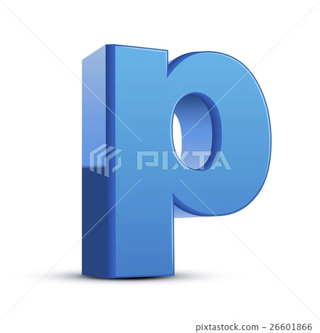 lowercase blue letter P - Stock Illustration [26601866] - PIXTA
