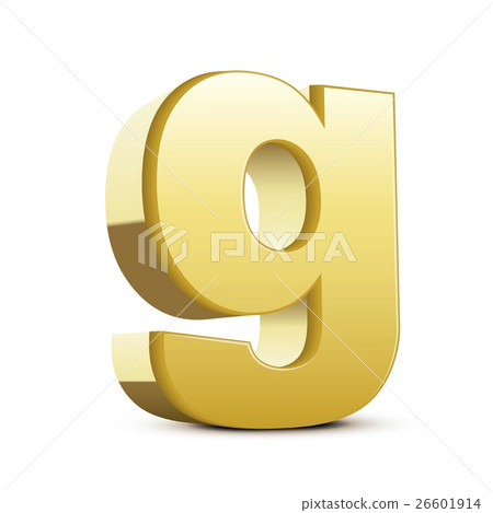 lowercase bronze letter G - Stock Illustration [26601914] - PIXTA
