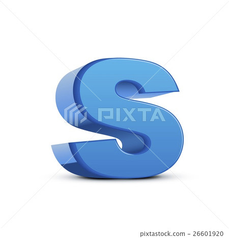 lowercase blue letter S - Stock Illustration [26601920] - PIXTA