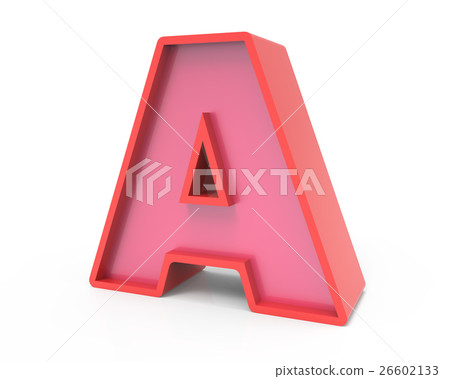 red block letter A - Stock Illustration [26602133] - PIXTA