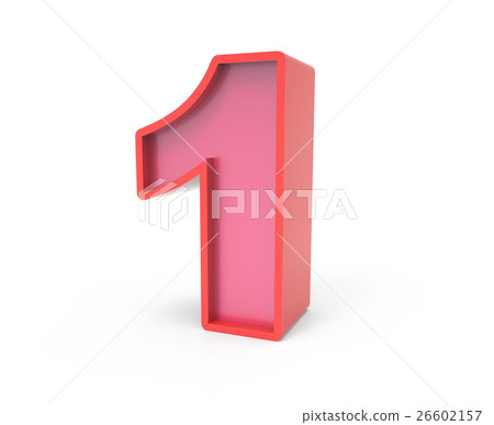 red block number 1 - Stock Illustration [26602157] - PIXTA