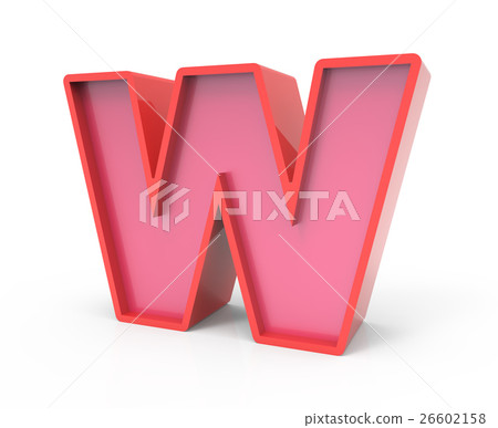 red block letter W - Stock Illustration [26602158] - PIXTA