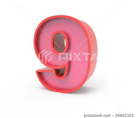 red block number 9 - Stock Illustration [26602163] - PIXTA