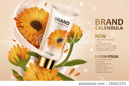 Calendula hand cream ads - Stock Illustration [26602235] - PIXTA