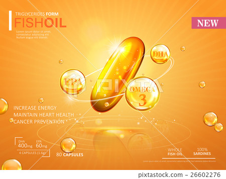 Fish oil ads template - Stock Illustration [26602276] - PIXTA