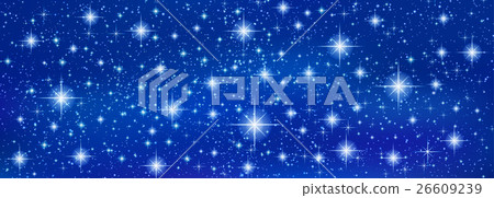 Blue banner background of sparkling twinkle star-插圖素材 [26609239] - PIXTA圖庫