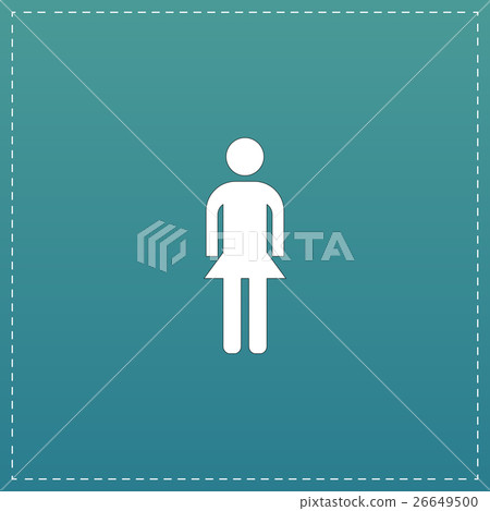 Simple vector woman icon on background - Stock Illustration [26649500 ...