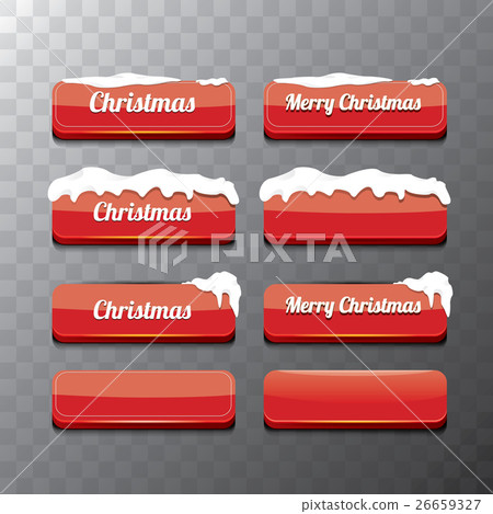 Christmas web buttons set. winter web buttons - Stock Illustration ...