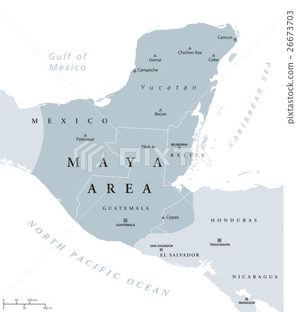 Maya area political map - Stock Illustration [26673703] - PIXTA