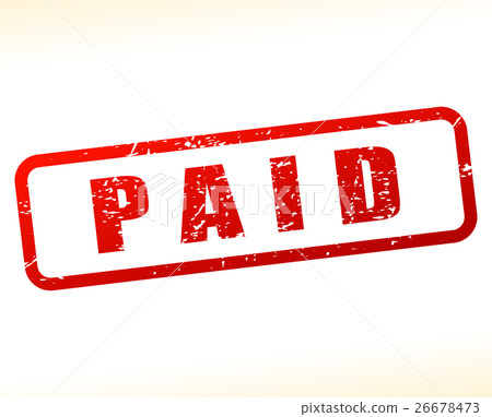 paid stamp on white background - Stock Illustration [26678473] - PIXTA