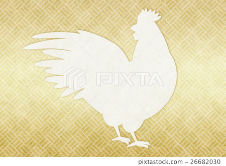 Chicken [Japanese style background series] - Stock Illustration ...