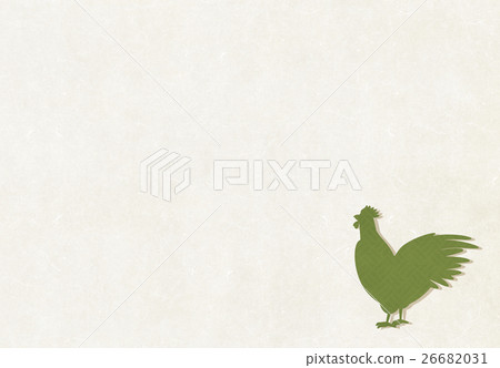 Chicken [Japanese style background series] - Stock Illustration ...