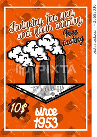 Color vintage Metallurgy poster - Stock Illustration [26685030] - PIXTA