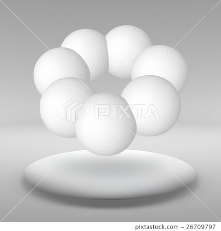 Hanging ball made of lots of smaller polygons in - Stock Illustration ...