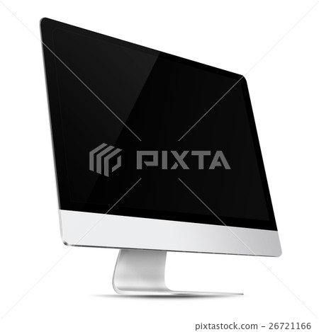Modern flat screen computer monitor. - Stock Illustration [26721166 ...