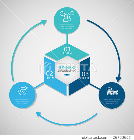 Modern business infographic blue circle. - Stock Illustration [26733605 ...