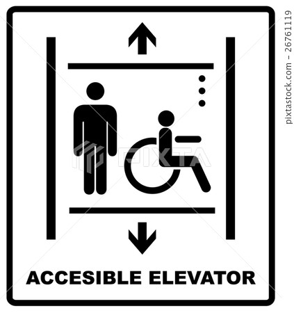 lift for disabled icon sign vector illustration - Stock Illustration ...