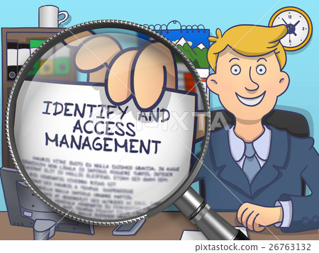 Identify and Access Management through Lens - Stock Illustration ...