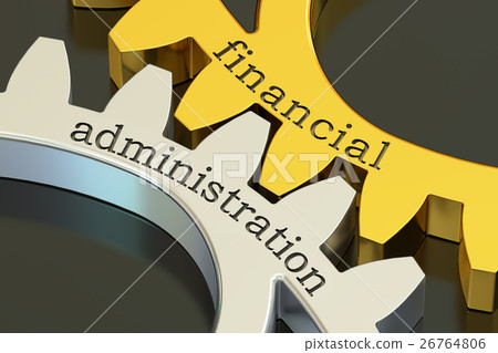 Financial Administration concept on the gearwheels - Stock Illustration ...