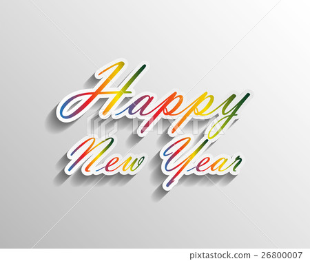 Happy new 2017 year. Greetings card.-插圖素材 [26800007] - PIXTA圖庫