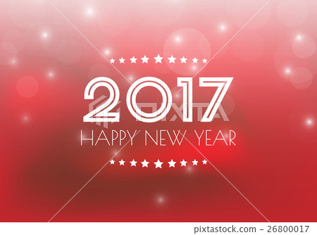Happy new 2017 year. Greetings card. - Stock Illustration [26800017 ...