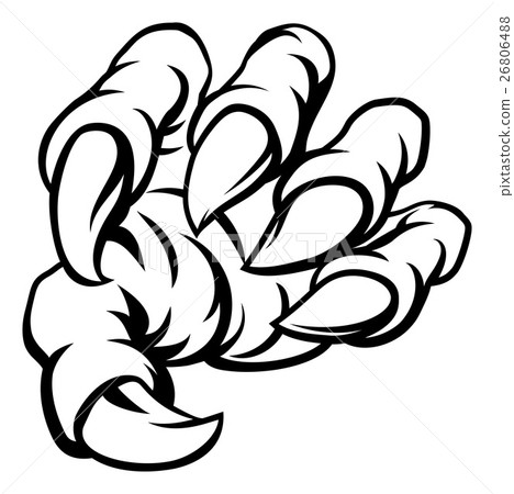 Cartoon Monster Claw Hand - Stock Illustration [26806488] - PIXTA