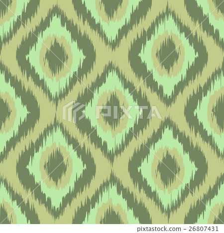 Colorful fabric ikat diamond seamless pattern - Stock Illustration [26807431] - PIXTA