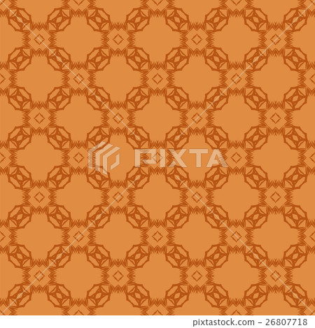 Orange Ornamental Seamless Line Pattern - Stock Illustration [26807718 ...