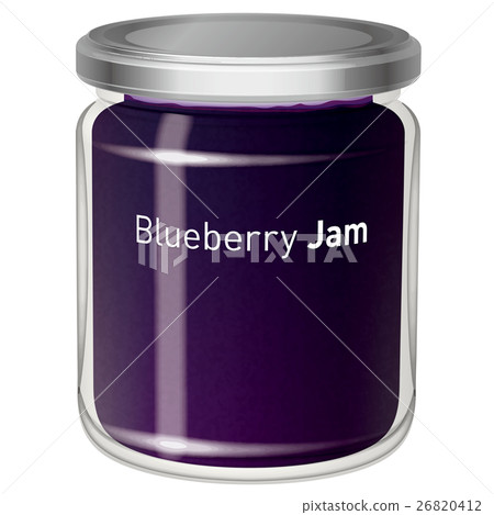 Jam bottle _ Blueberry - Stock Illustration [26820412] - PIXTA