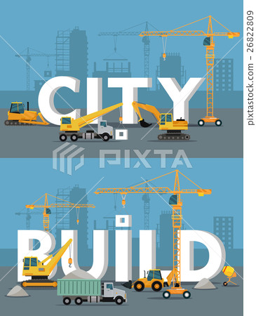 City Build Vector Concept in Flat Design - Stock Illustration [26822809 ...