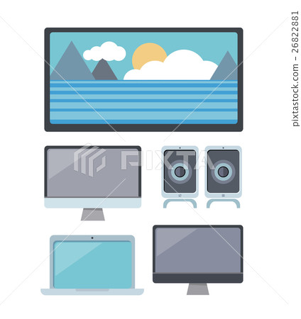 Set of Computer and Multimedia Devices - Stock Illustration [26822881 ...