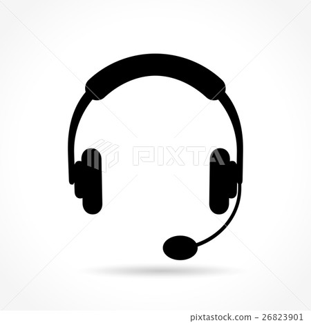 headset black icon - Stock Illustration [26823901] - PIXTA