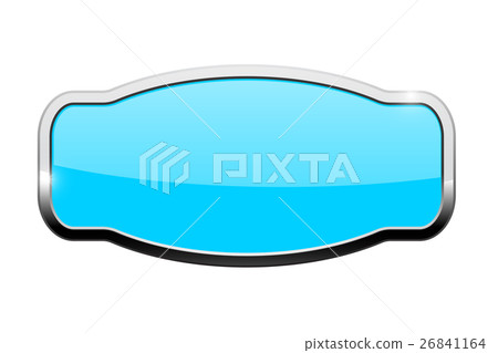 Plate with chrome plate. Blue sign. Vector - Stock Illustration ...