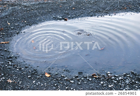 Puddle water ripple - Stock Photo [26854901] - PIXTA