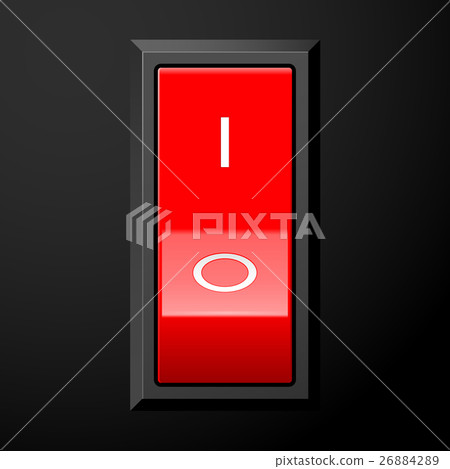 Red electric power switch - pedal type - Stock Illustration [26884289 ...