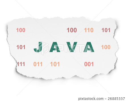 Database concept: Java on Torn Paper background - Stock Illustration ...