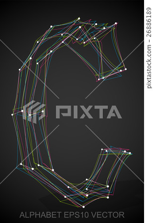 Vector illustration of a Multicolor sketched C. - Stock Illustration ...