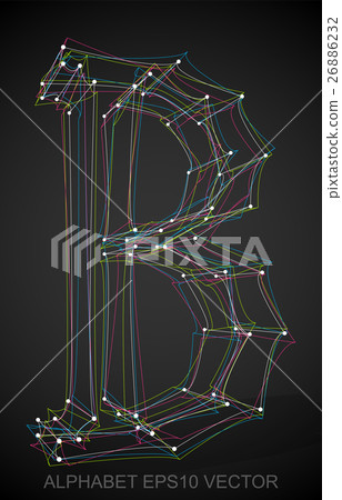 Vector illustration of a Multicolor sketched B. - Stock Illustration ...