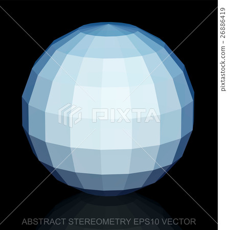 Abstract geometry: low poly White Sphere. - Stock Illustration ...