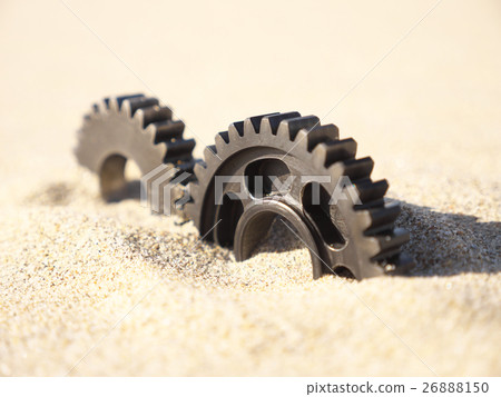 Gears and sand - Stock Photo [26888150] - PIXTA
