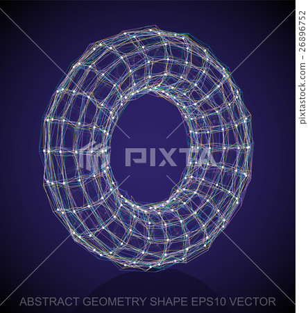 Abstract stereometry shape: Multicolor sketched - Stock Illustration ...