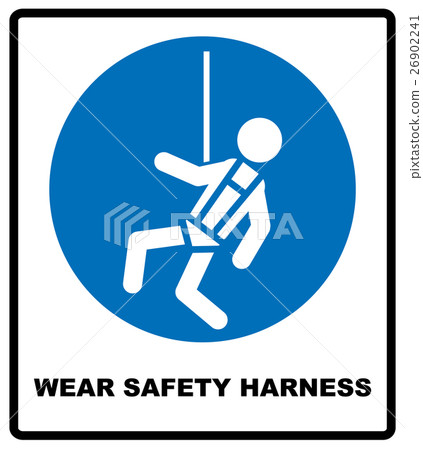Wear safety harness sign - Stock Illustration [26902241] - PIXTA