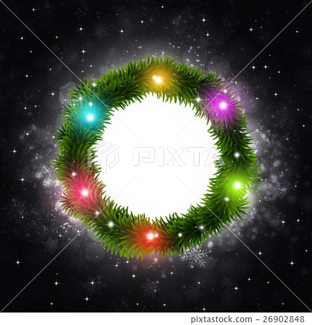 Christmas Tree Ring on Dark Background - Stock Illustration [26902848 ...